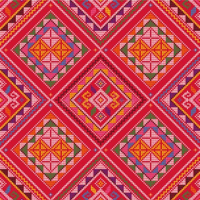 Yakan Cloth Inspired Vector Seamless Pattern, Traditional Folk Art ...