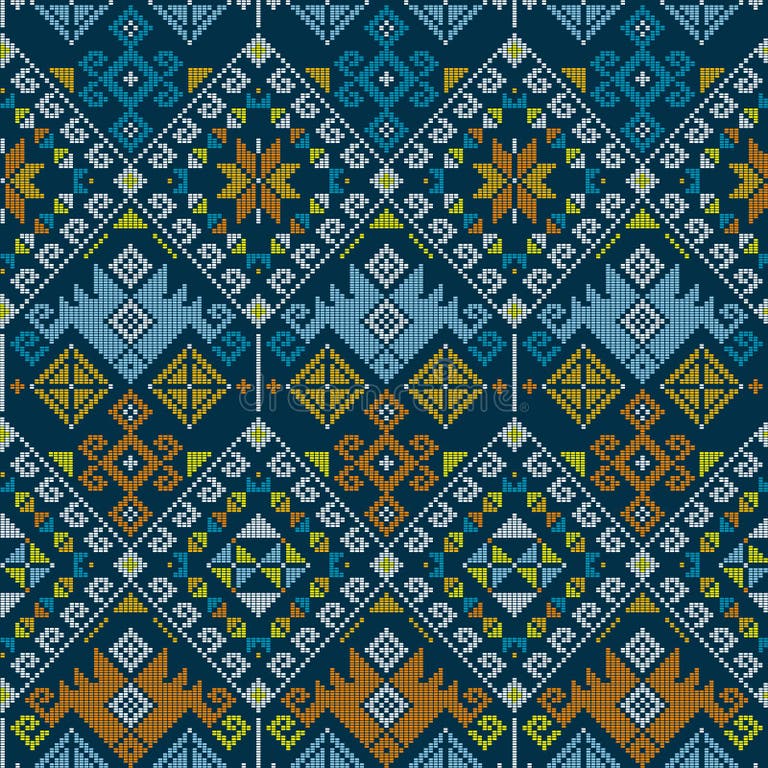 Yakan Weaving Inspired Vector Seamless Geometric Pattern - Filipino ...