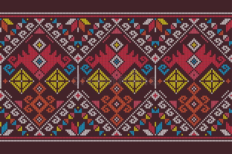 Yakan Weaving Inspired Vector Seamless Long Pattern - Filipino ...