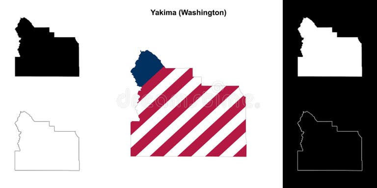 Yakima outline map stock vector. Illustration of yakima - 324192196