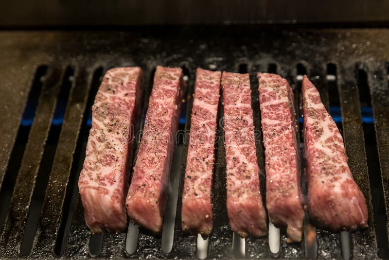 Yakiniku De La Carne De Vaca De Wagyu A5 Imagen de archivo - Imagen de ...