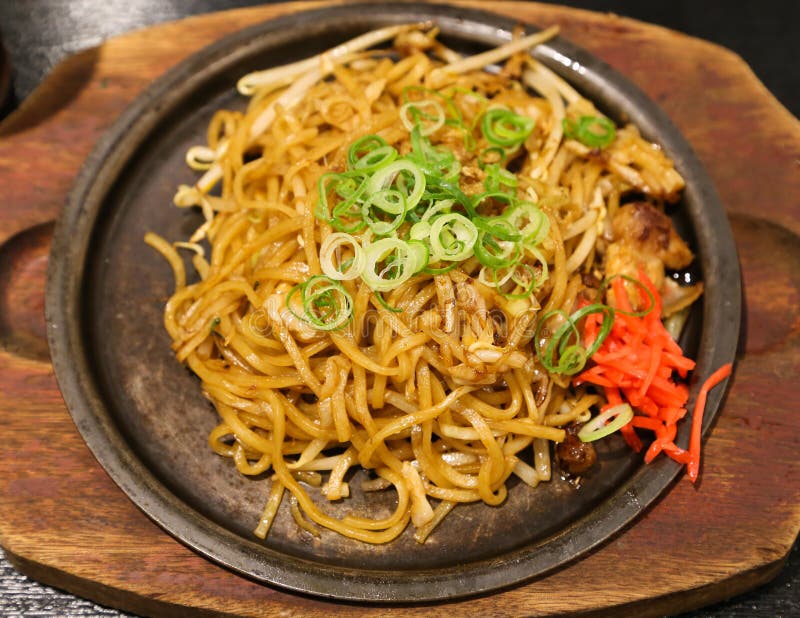 Yakisoba on Hot Plate stock image. Image of asian, noodle - 41369849
