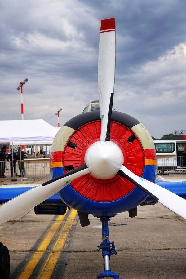 Yakovlev YAK 52 Airplane at BIAS 2024 Stock Image - Image of frontview ...