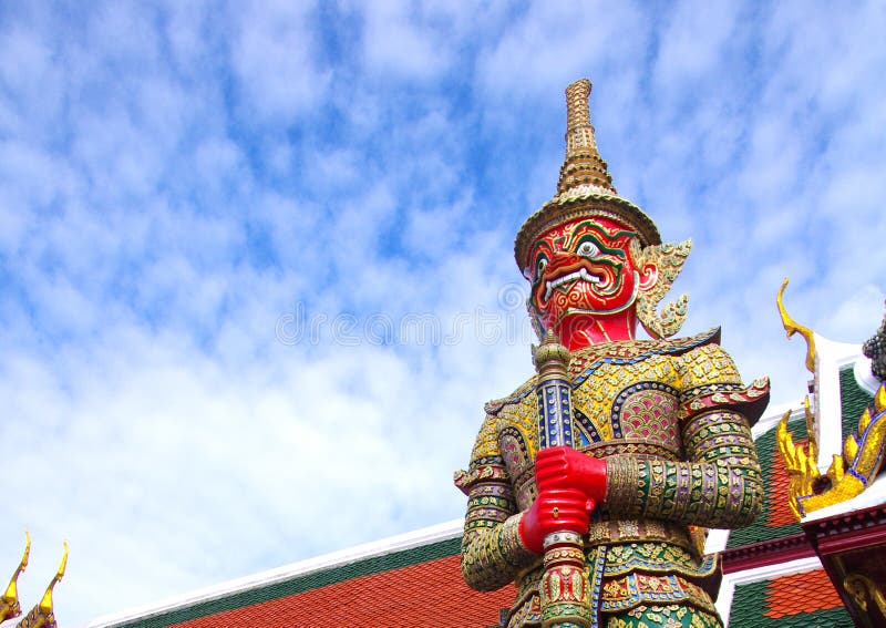 Giant (Yaksa) within Wat Phra Kaew in Thailand Stock Photo - Image of ...