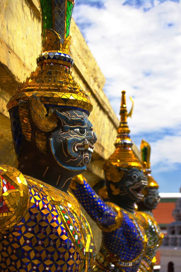 Yaksha demon guards stock image. Image of buddhist, thai - 7673631