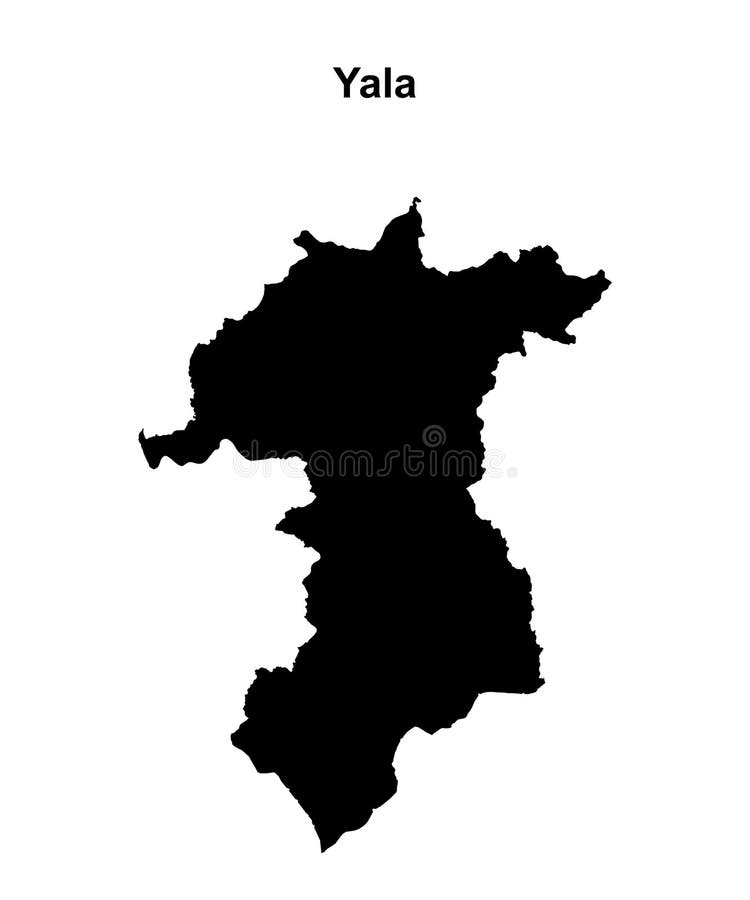 Yala outline map stock vector. Illustration of yala - 360660921