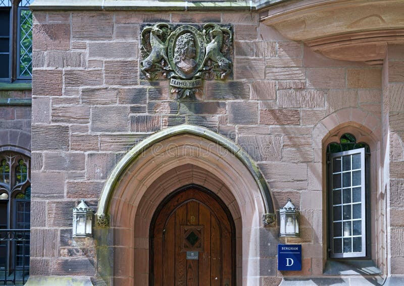 Yale University with Bust of the Founder, Elihu Yale Editorial Image ...