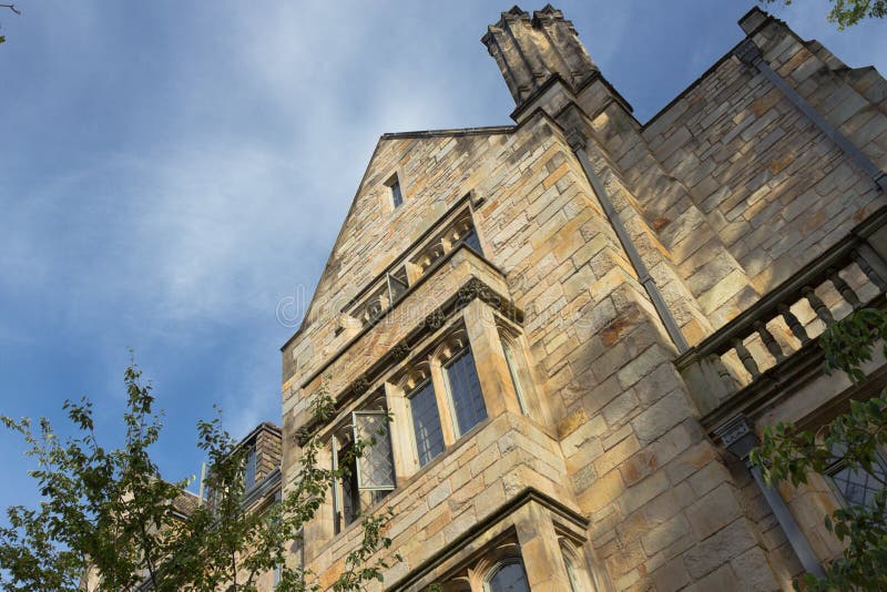 Yale University Campus Buildings Stock Image - Image of gothic, street ...