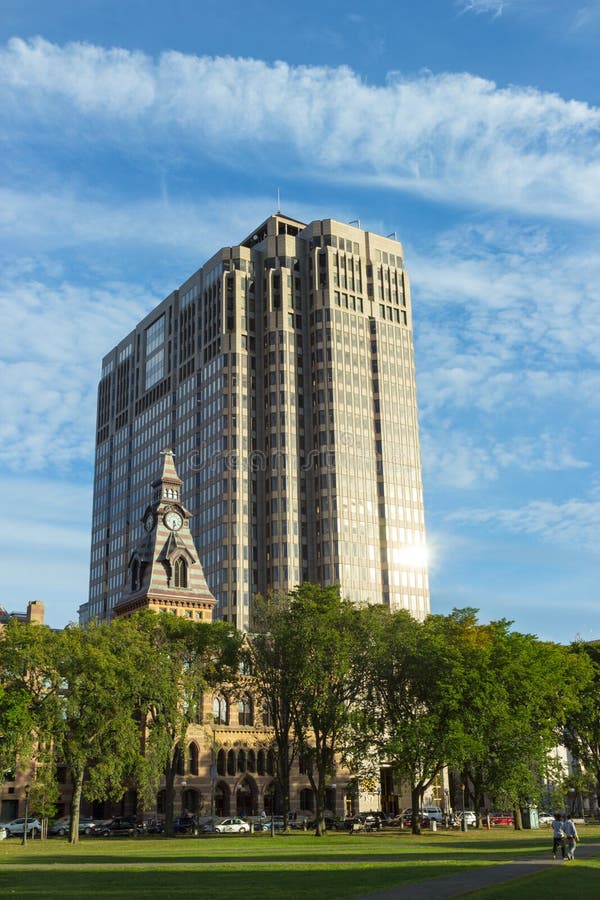 Yale University Campus Buildings Stock Image - Image of brick, blue ...