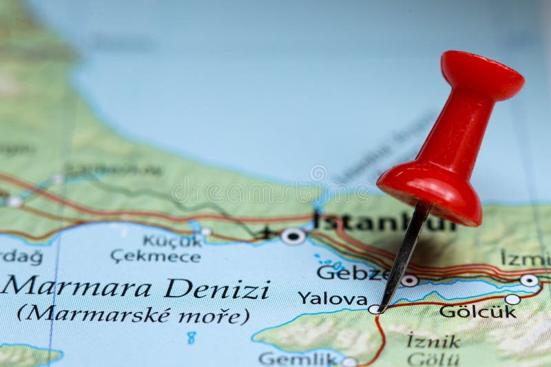 Yalova, Turkey pin on map stock photo. Image of object - 372924304