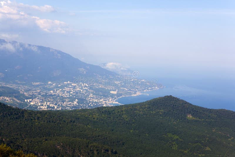 Yalta stock image. Image of city, hill, horizon, yalta - 8294709