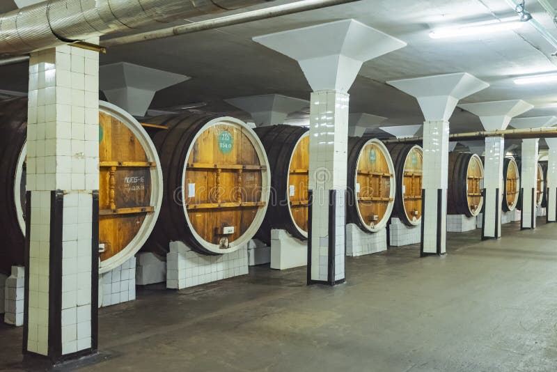 YALTA, CRIMEA - OCTOBER 17, 2018: Wine Casks in Endurance and ...