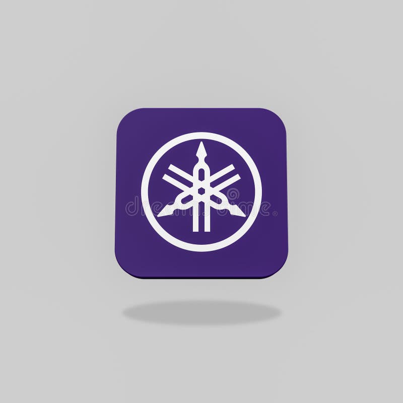 Yamaha App Icon on Flat Gray Background Editorial Image - Illustration ...