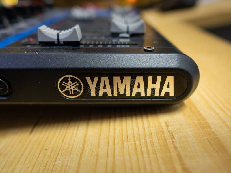 Yamaha Logo Sign on an Audio Mixer Console Editorial Photography ...