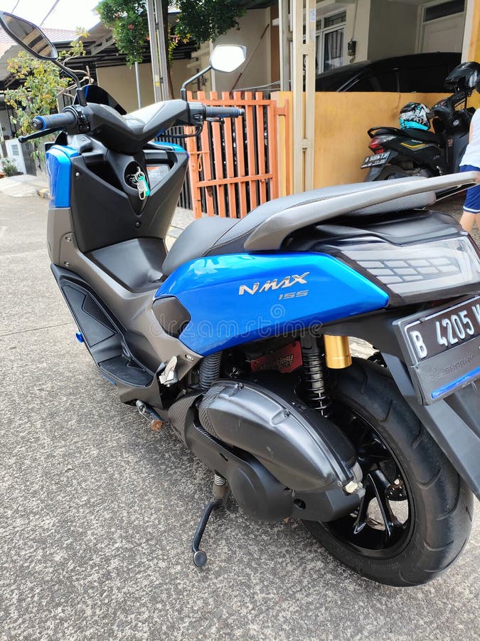 Yamaha Nmax Blue Color 2019 Back View Editorial Stock Image - Image of ...