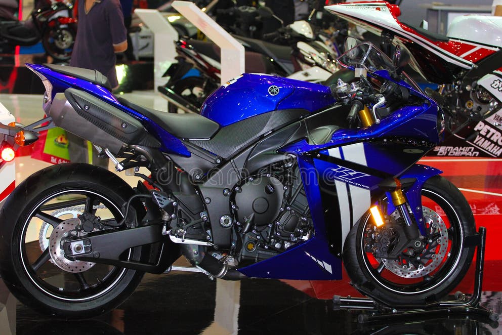 Yamaha R1 Motor Show 2012 editorial photography. Image of concept ...