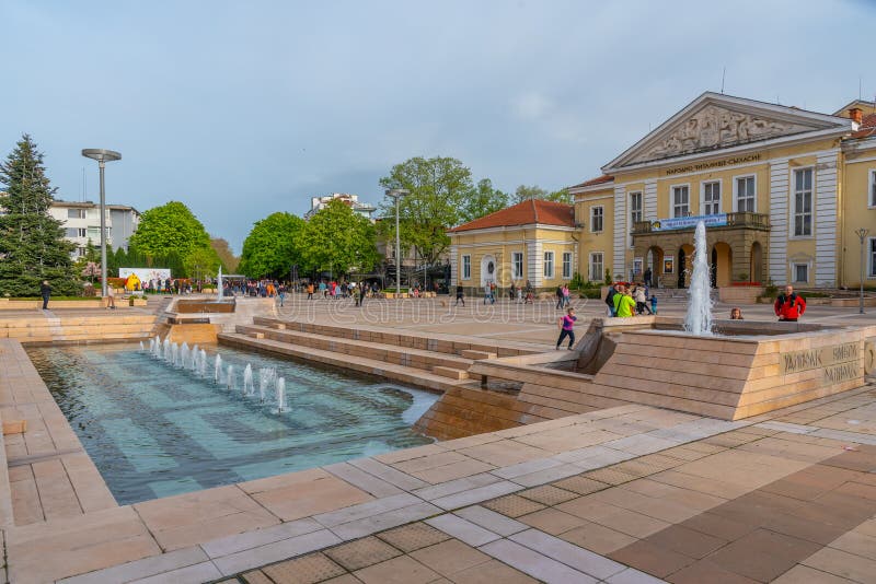 Yambol, Bulgaria, April 22, 2022: Narodno Chitalishte in Yambol ...