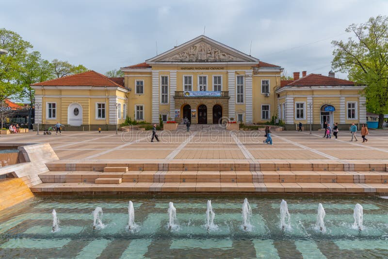 Yambol, Bulgaria, April 22, 2022: Narodno Chitalishte in Yambol ...