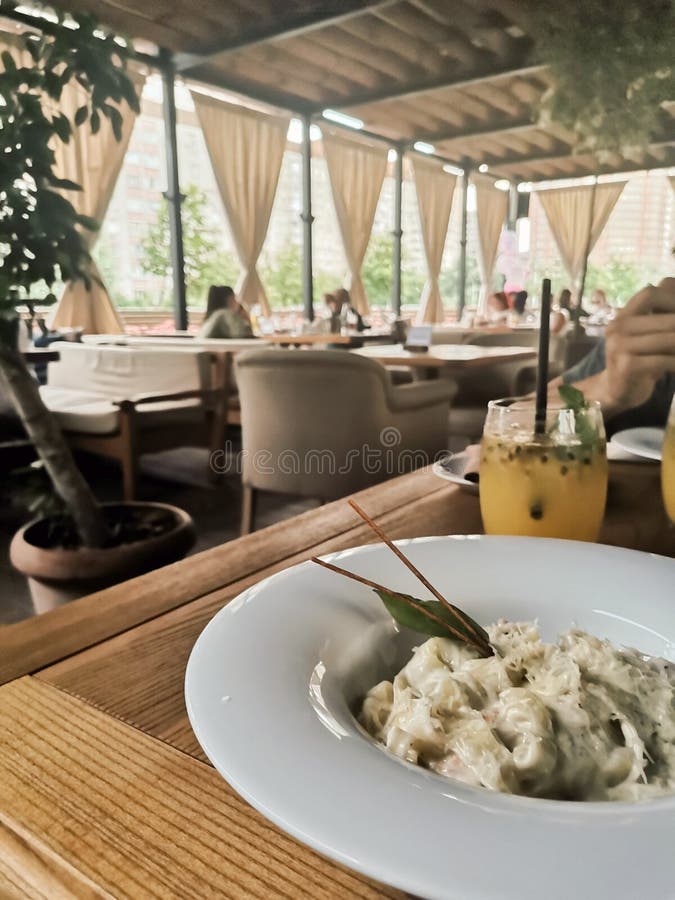 Yammy lunch in restaurant stock image. Image of lemonad - 190233315