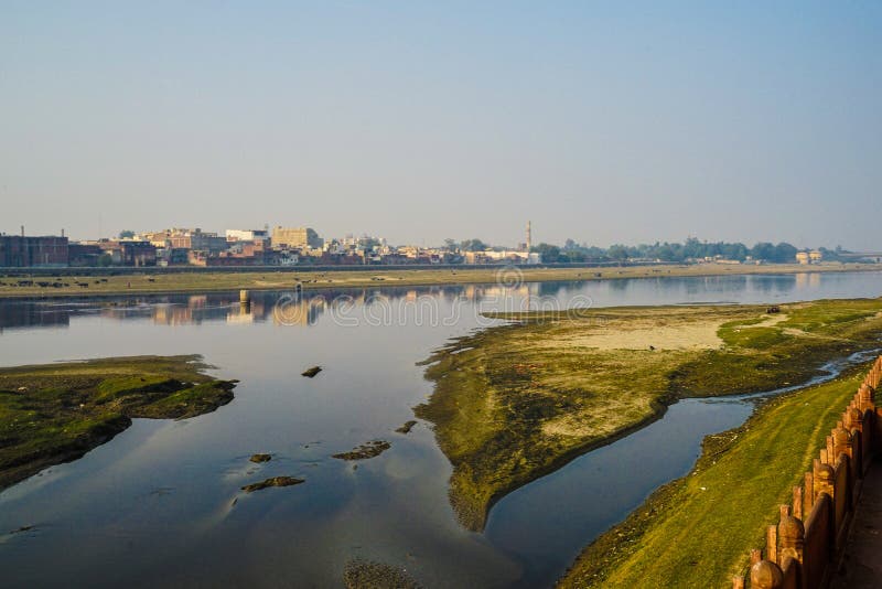 Yamuna River and the Evening India, Agra Stock Photo - Image of stream ...