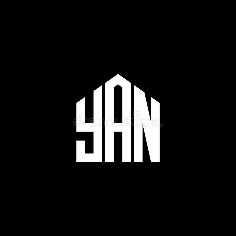 YAN Letter Logo Design on BLACK Background. YAN Creative Initials ...