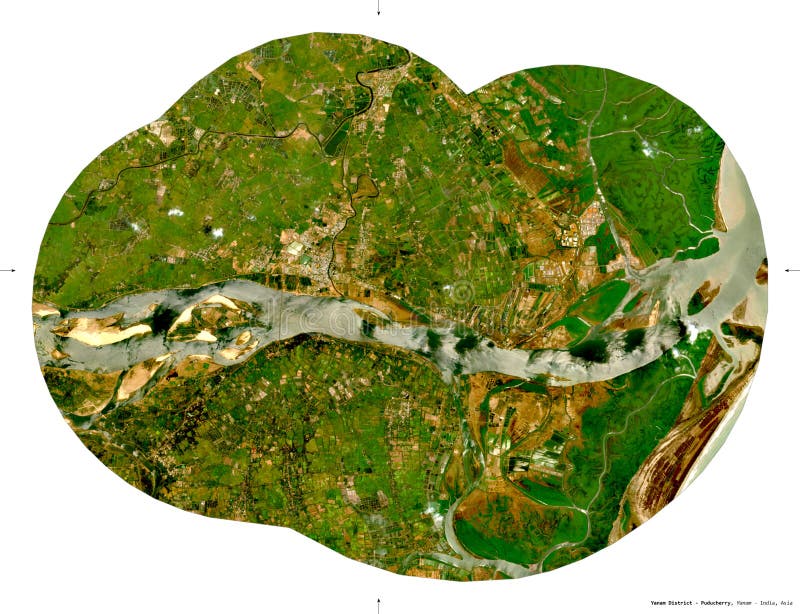 Yanam District - Puducherry, India - White Solid. Sentinel-2 Sat Stock ...