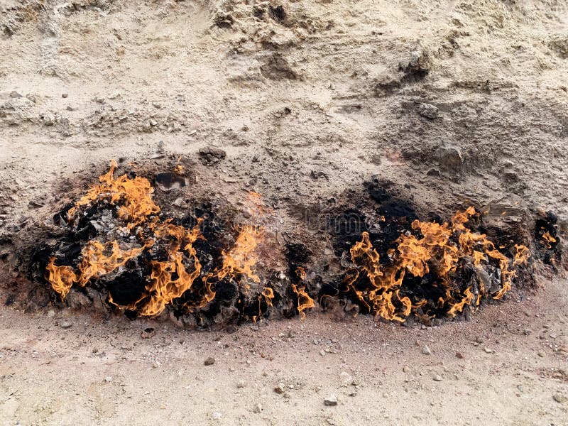 Yanar Dag - Burning Mountain in Autumn. Azerbaijan Stock Image - Image ...