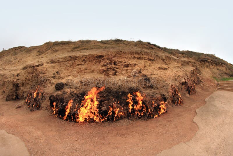 Yanar Dag stock photo. Image of dagestan, blazes, azerbaijan - 65701152