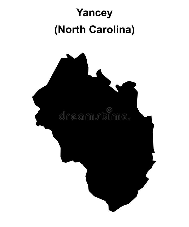 Yancey outline map stock vector. Illustration of yancey - 357462241