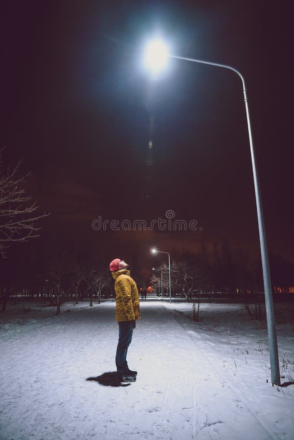 Man Looking At Lights Picture. Image: 85210448