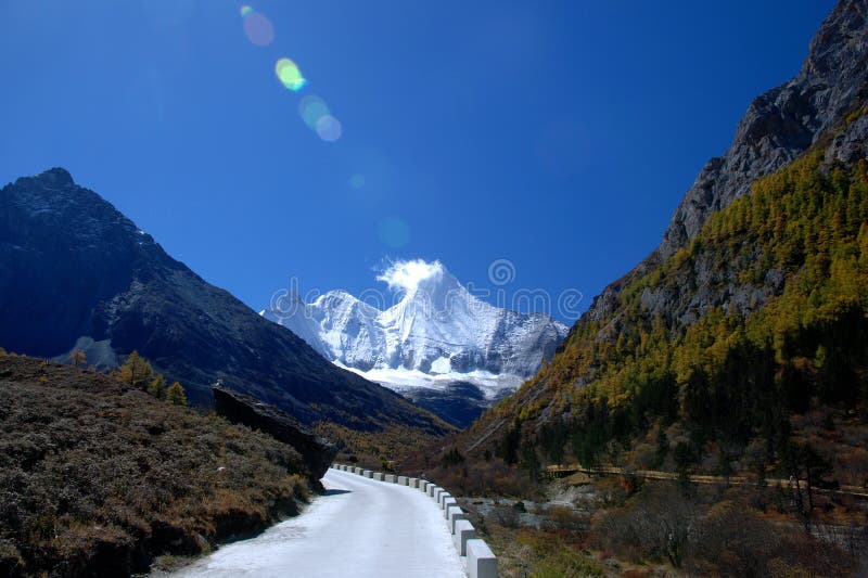 Yangmai yong VIIII stock image. Image of tress, mountain - 12606331