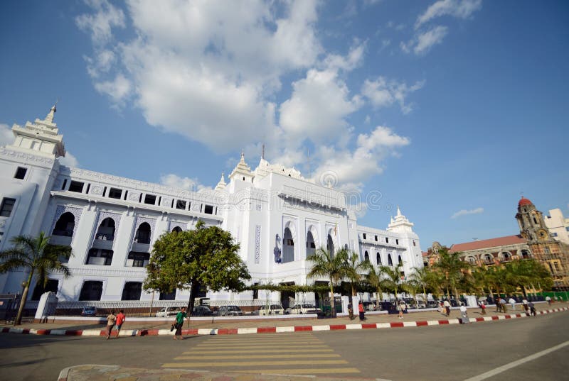 Yangon City Hall stock photo. Image of east, hall, myanmar - 22597616