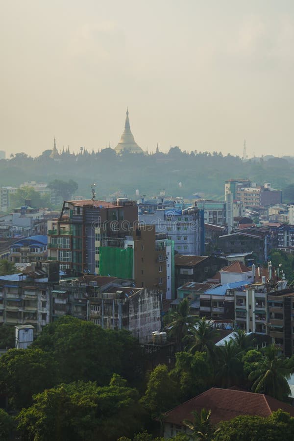 Yangon Landscape in the Morning, Myanmar Editorial Stock Photo - Image ...