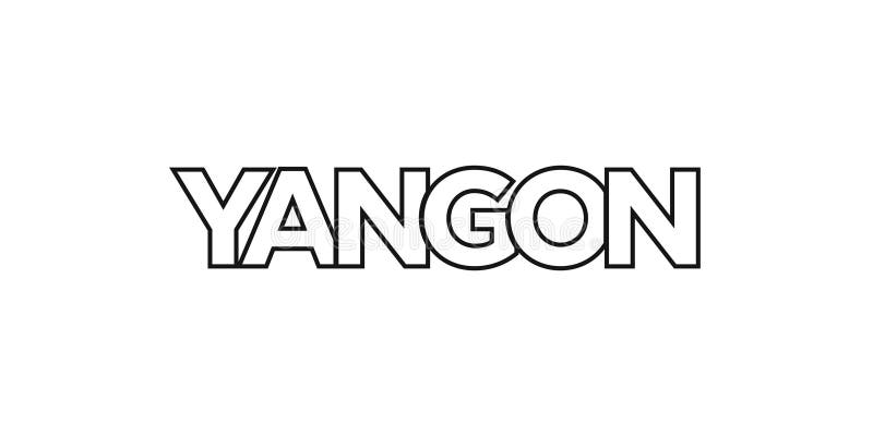 Yangon in the Myanmar Emblem. the Design Features a Geometric Style ...