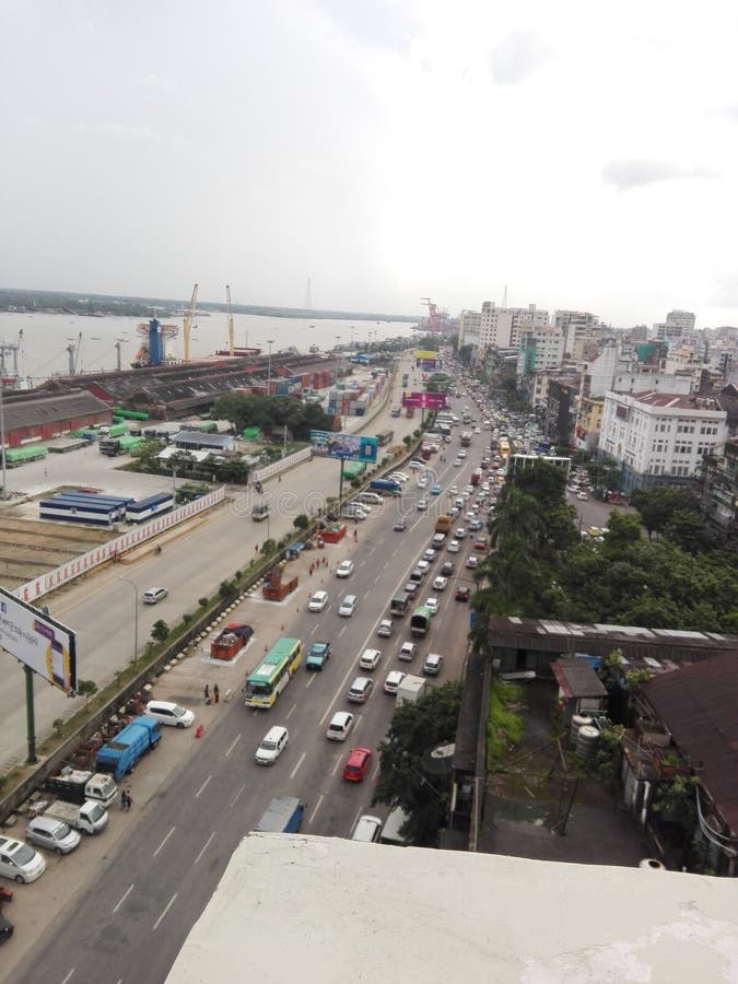 Yangon Strand Rd. stock photo. Image of strand, port - 77050288