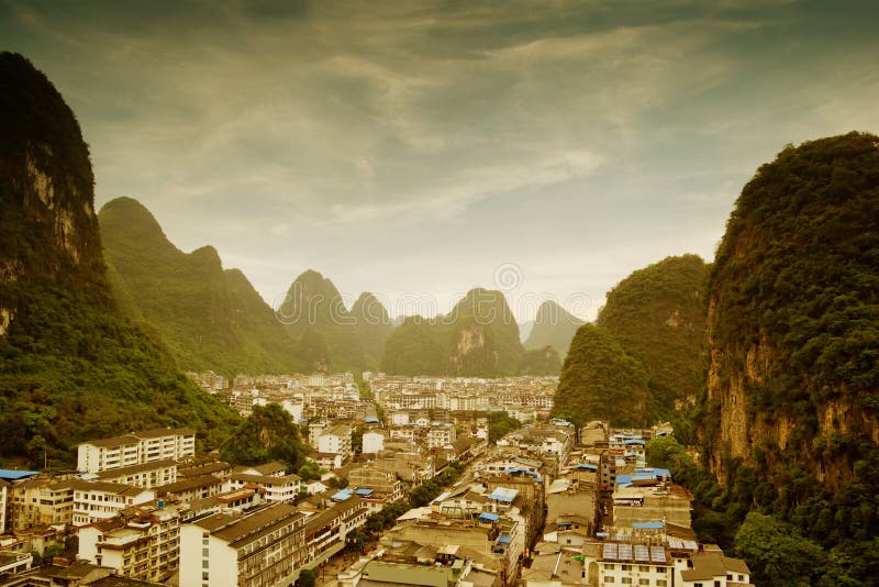 Yangshuo stock photo. Image of background, guangxi, guilin - 31931986