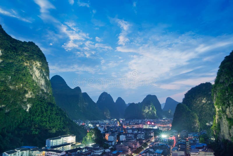 Yangshuo stock image. Image of asian, asia, mountain - 31932255
