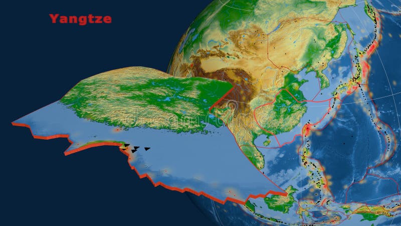 Yangtze Plate Described and Presented - Physical Stock Illustration ...