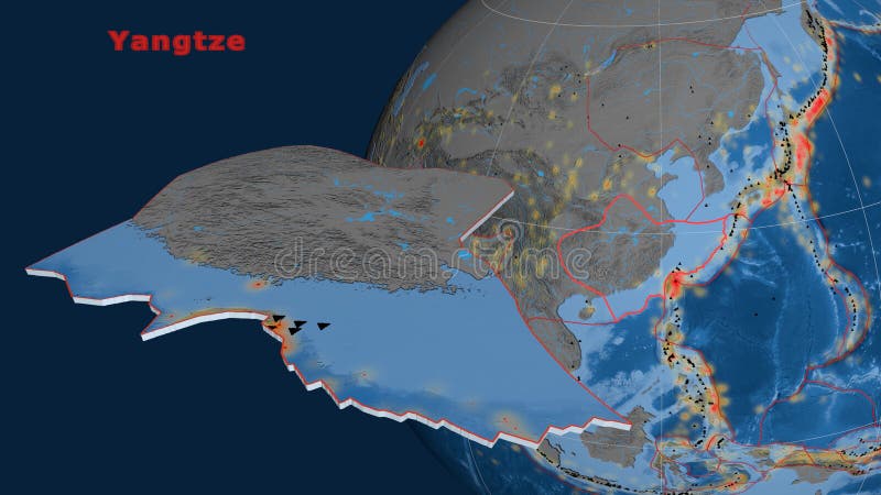 Yangtze Plate Described and Presented - Topo and Bathy Stock ...