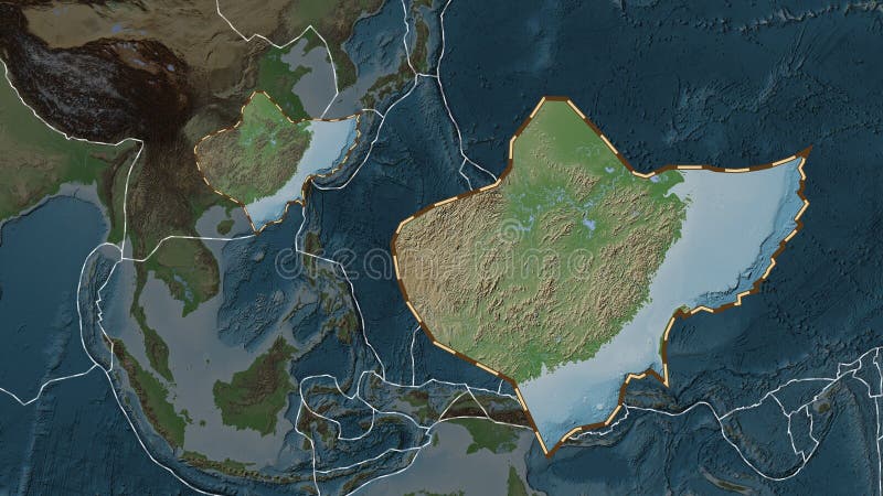Yangtze Plate - Boundaries. Wiki Map Stock Illustration - Illustration ...