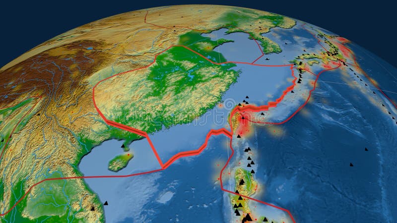 Yangtze Plate Extruded - Physical Stock Illustration - Illustration of ...