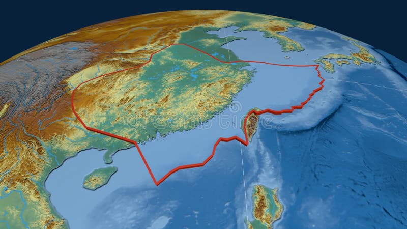 Yangtze Plate Extruded - Relief Stock Illustration - Illustration of ...