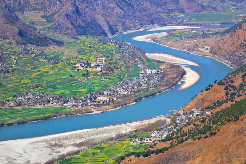 Yangtze river scenic stock image. Image of place, aerial - 9059895