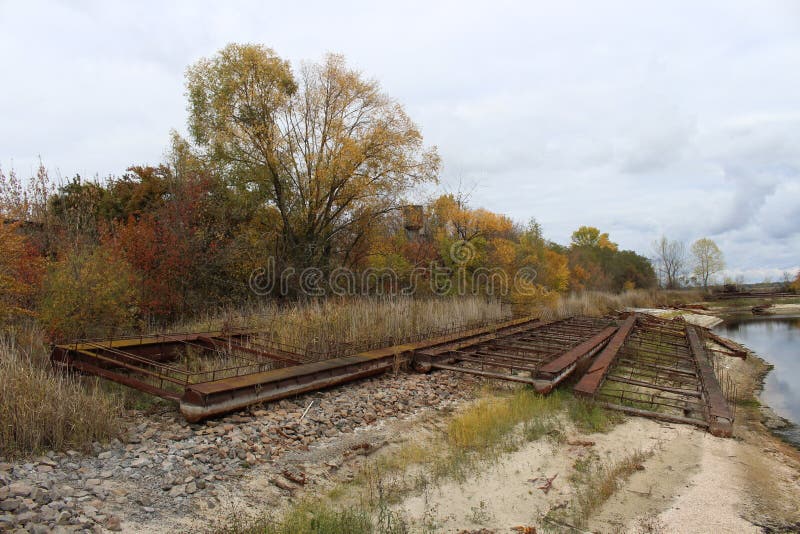 Yanov Backwater in Chernobyl Exclusion Zone, Ukraine Stock Image ...