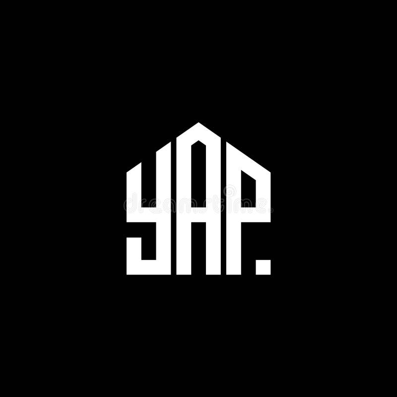 YAP Letter Logo Design on BLACK Background. YAP Creative Initials ...