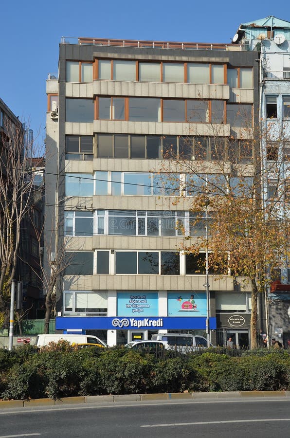 Yapi Kredi Bank editorial stock photo. Image of urban - 141537928
