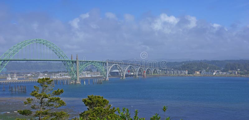 Yaquina Bay Bridge stock photo. Image of historic, architecture - 15375344