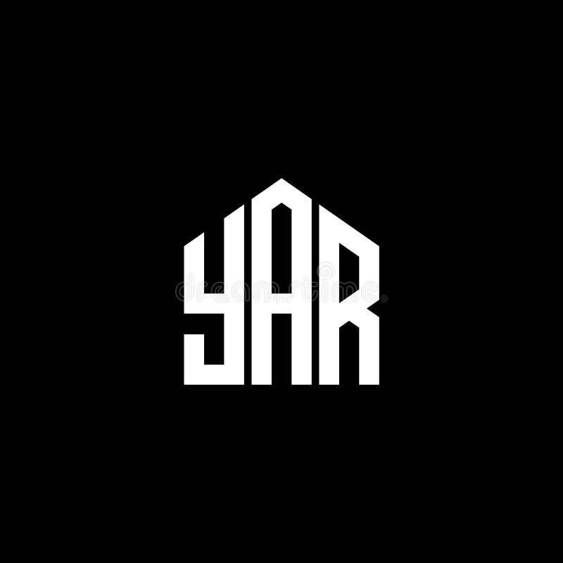 YAR Letter Logo Design on BLACK Background. YAR Creative Initials ...