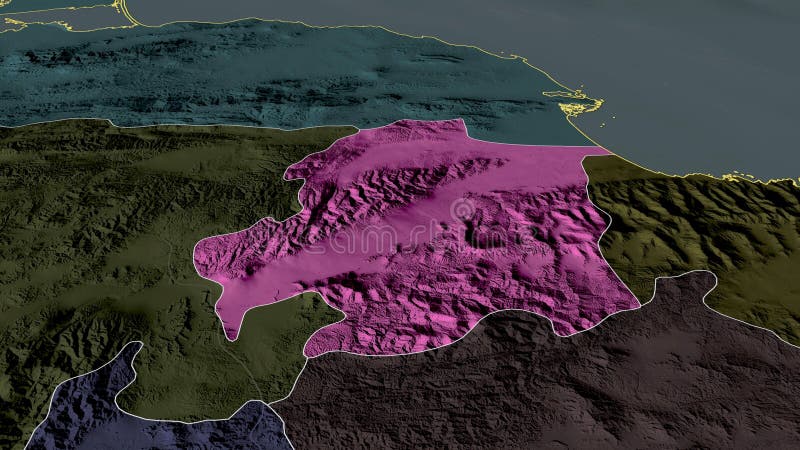 Yaracuy, Venezuela - Highlighted. Administrative Stock Illustration ...