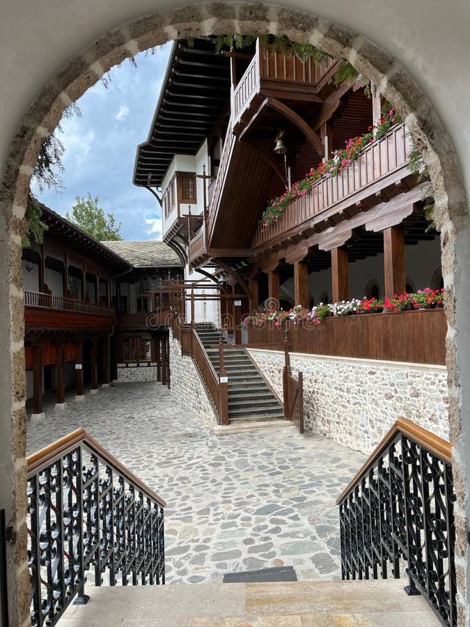 Yard of the Bigorski Monastery Stock Photo - Image of popular, landmark ...
